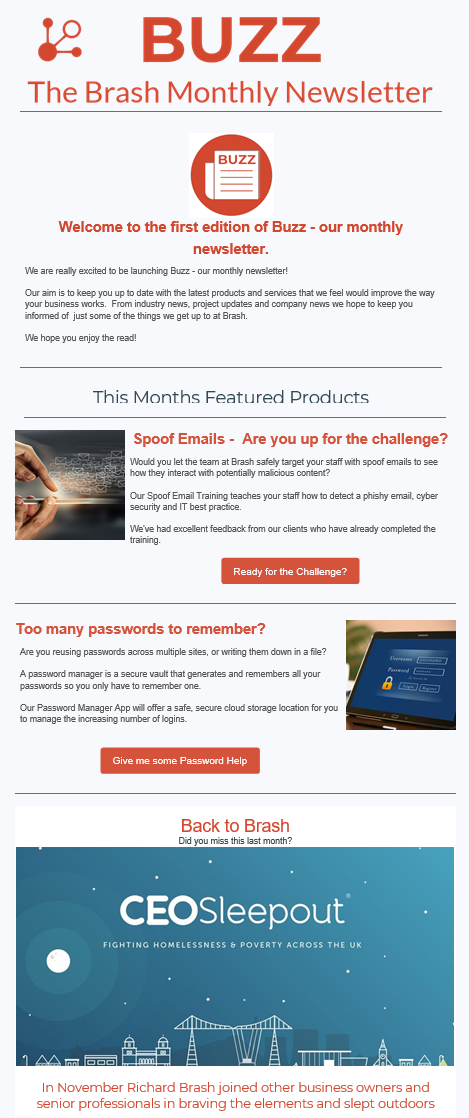 Newsletter Launch - Brash